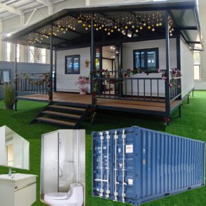 double story prefab house balcony rainshed fence tiny homes to live in for adults expandable foldable houses kit casas prefabricadas para vivir small foldable container mobile modular guest house