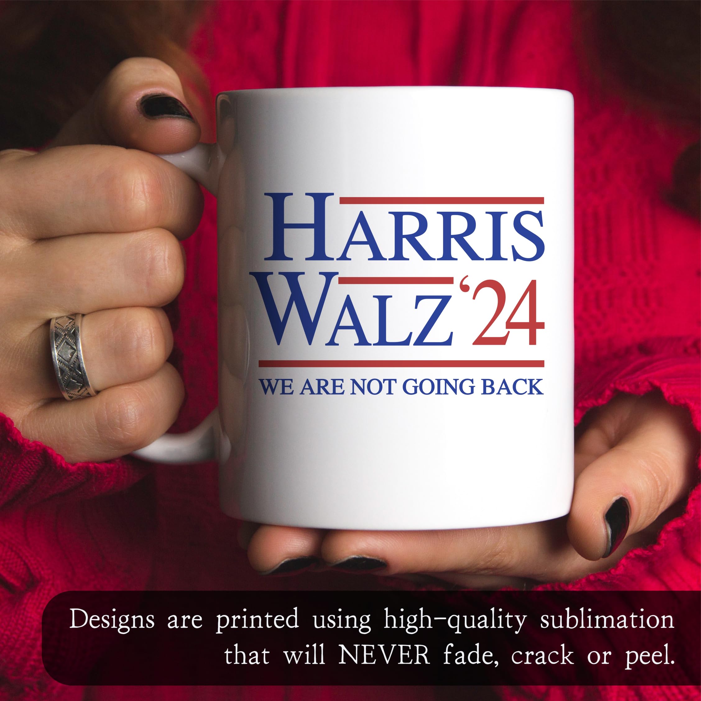 MyCozyCups Harris Walz 2024 11oz Coffee Mug, Tim Walz Kamala Harris We Are Not Going Back Mug, Say It To My Face Kamala Harris 2024 11oz Coffee Mug 11oz Coffee Mug, Cat Ladies for Kamala Gift