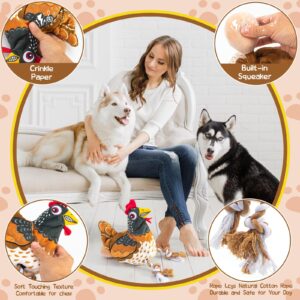 Calibonbon Pet Tug-of-War Toy with Squeaker – Durable Chicken-Shaped Dog Toy for Medium to Large Breeds, Rope Design for Interactive Play, Built-in Squeaker for Extra Fun