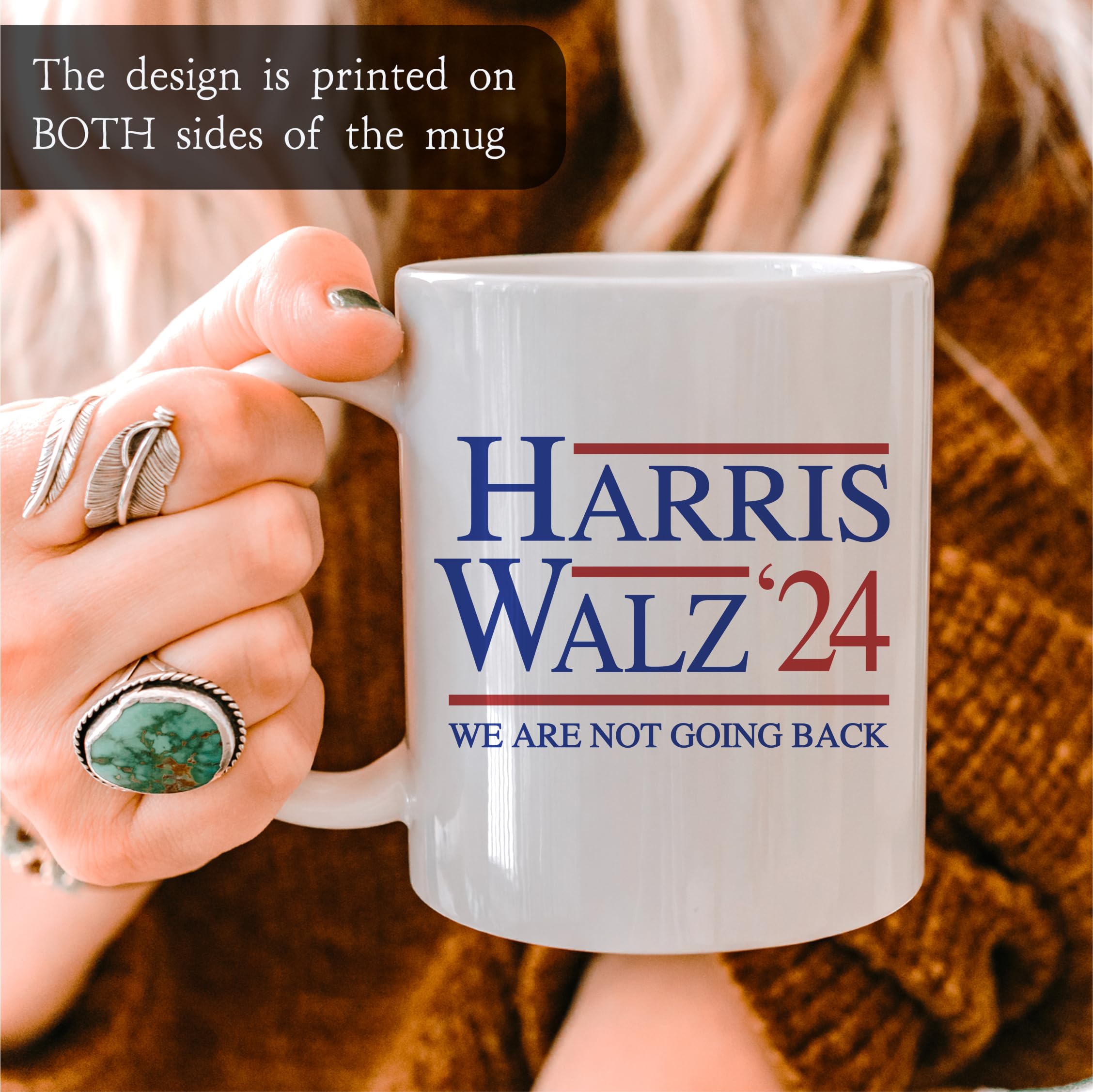 MyCozyCups Harris Walz 2024 11oz Coffee Mug, Tim Walz Kamala Harris We Are Not Going Back Mug, Say It To My Face Kamala Harris 2024 11oz Coffee Mug 11oz Coffee Mug, Cat Ladies for Kamala Gift