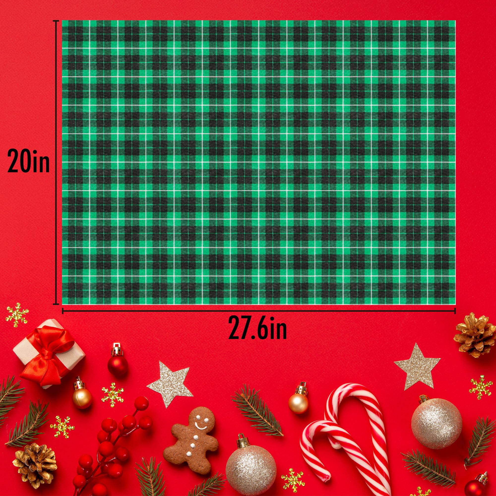 GITMIWS 120 Sheets Christmas Tissue Paper, Tissue Paper Bulk 20X27.6 Inch Christmas Wrapping Paper, Red and Green Tissue Paper for Christmas Gift Bags, Party Decoration, Holiday Crafts