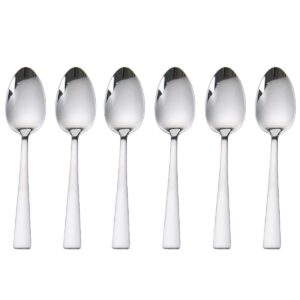 faderic 6-piece tea spoons dessert coffee spoons 18/0 stainless steel spoons 6.29-inch silver