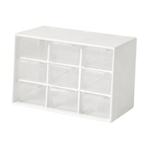 Small for The Desk, Small Organizer with Drawers, Bead Organizer Box for Crafts, Dressing Table, Office Supplies, 9 Drawers White