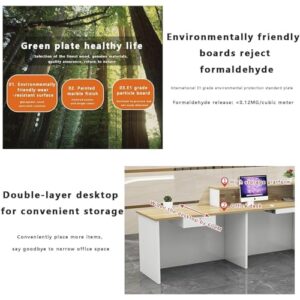 Sohodoo Functional and Sleek Front Desk - Made from Durable Wood, Great for Entrance Areas and Customer Service Points(O,200 cm x 60 cm x 100 cm)