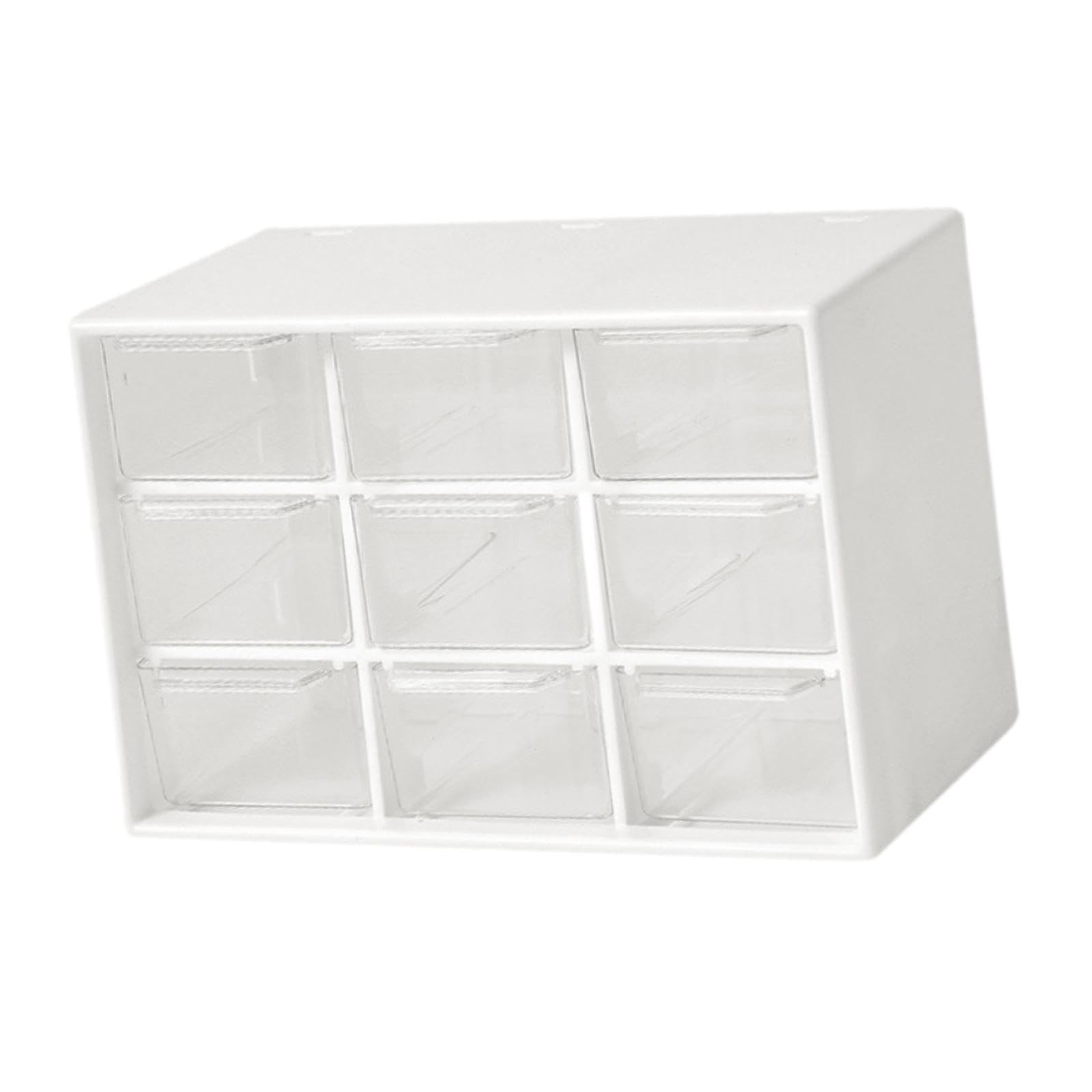 Small for The Desk, Small Organizer with Drawers, Bead Organizer Box for Crafts, Dressing Table, Office Supplies, 9 Drawers White