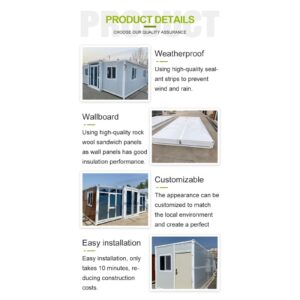 Customizable Folding House - Affordable Luxury Prefab Villa | Modular Tiny Home & Shipping Container House | Easy Installation & Multiple Styles