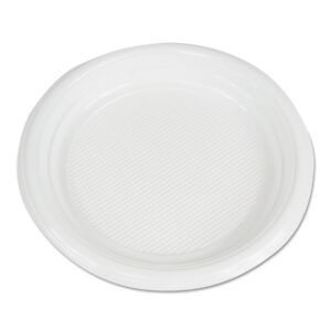 boardwalk hi-impact plastic dinnerware, plate, 6" dia, white, 1,000/carton