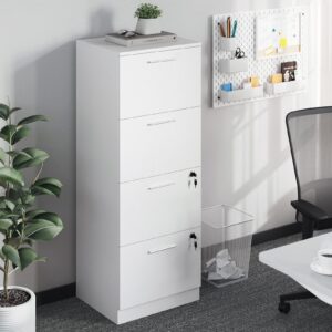 yitahome 4 drawer lateral filing cabinet, chests of drawers, deep vertical storage cabinet fits letter, a4, legal size for home office organization, white