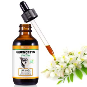 quercetin for dogs, dog quercetin liquid drops supports dogs allergy relief, dog herbal supplement - pet suppliesquercetin for dog itch remedies - 60 ml / 2 fl.oz