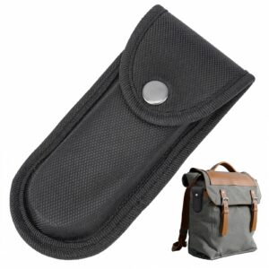 nylon pocket knife sheath, 5''-5.5'' nylon pouch for multitool, folding knife sheath with snap black knife belt sheath nylon case with closure and horizontal or vertical carry belt loop multitool case