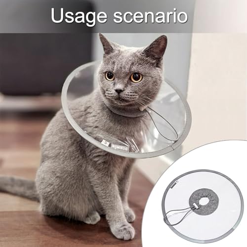 Comfortable Pet Recovery Clear Cone Collar Multiple Size Adjustable Recovery Collar Soft for Pet Dog Cats