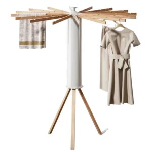 topincn drying rack clothing, clothes airer, clothes drying rack foldable, collapsible tripod clothes drying rack clothes horse hanger washing line dryer rack, 16 hangers 40kg capacity