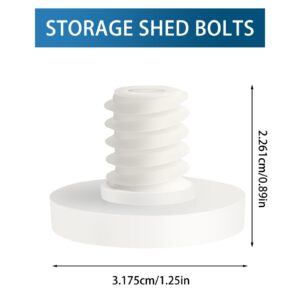 8 Pcs Storage Shed Bolts for Suncast/Craftsmen Resin Storage Shed Replacement Bolts (White)