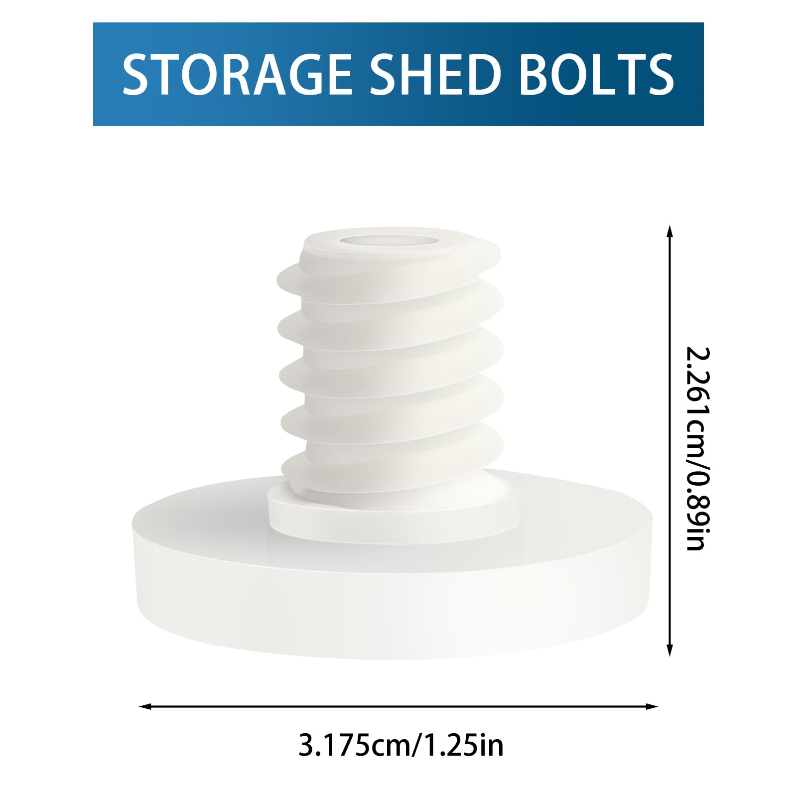 8 Pcs Storage Shed Bolts for Suncast/Craftsmen Resin Storage Shed Replacement Bolts (White)