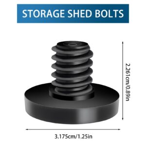 8 Pcs Storage Shed Bolts for Suncast/Craftsmen Resin Storage Shed Replacement Bolts (Black)