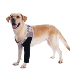 dog recovery sleeve, dog recovery suit, abrasion resistant dog recovery sleeve front leg, washable 3mm thick and breathable, pet wounds prevent licking, bite, being wet (small, single leg)