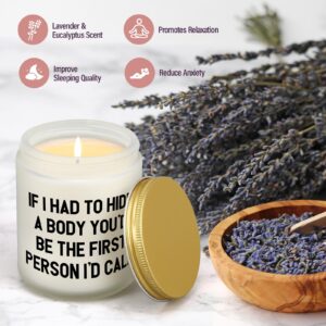 Funny Candle Gifts for Best Friend, Unique Friendship Gift for Women, Ideal Gifts for Christmas, Funny Birthday Present for Female, Bestie, BFF, Friends, Soul Sister, Soy Wax Lavender Scented Candles