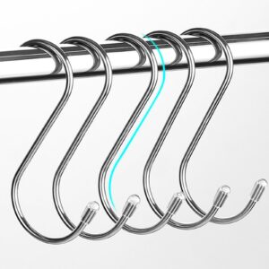 siswilly stainless steel s hooks, anti-rust, anti-slip, durable & long-lasting, ideal for hanging plants, utensils, towels, bags, 10 pack