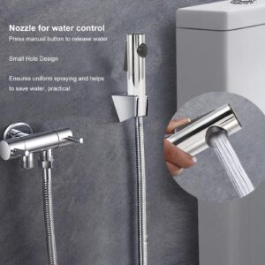 NDNCZDHC G1/2 Handheld Bidet Sprayer for Toilet, Pressurized ABS Cloth Diaper Sprayer Portable Pet Shower Toilet Water Sprayer Seat Bidet Attachment