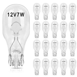 jiotar 20 pcs-7 watt 12 volt landscape light bulbs/ t5 low voltage lighting bulbs replacement deck light bulbs, wedge base low voltage bulb, cabinet and automotive light bulbs