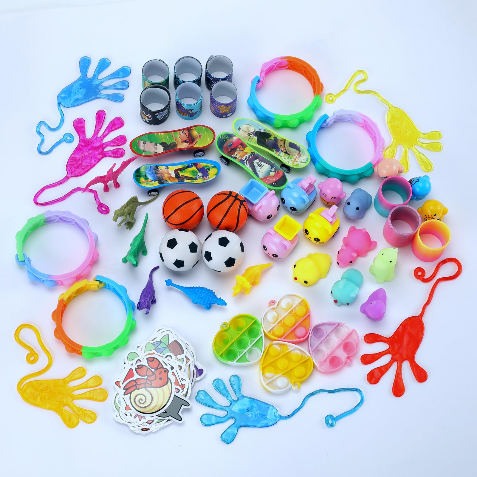 102 Pcs Party Favors Toys for Kids 4-8 8-12 3-5, Treasure Chest Box Toys Classroom Carnival Prizes Small Bulk Pop Fidget Toys Pack Pinata Stuffers Birthday Gifts Goodie Goody Candy Bags Fillers