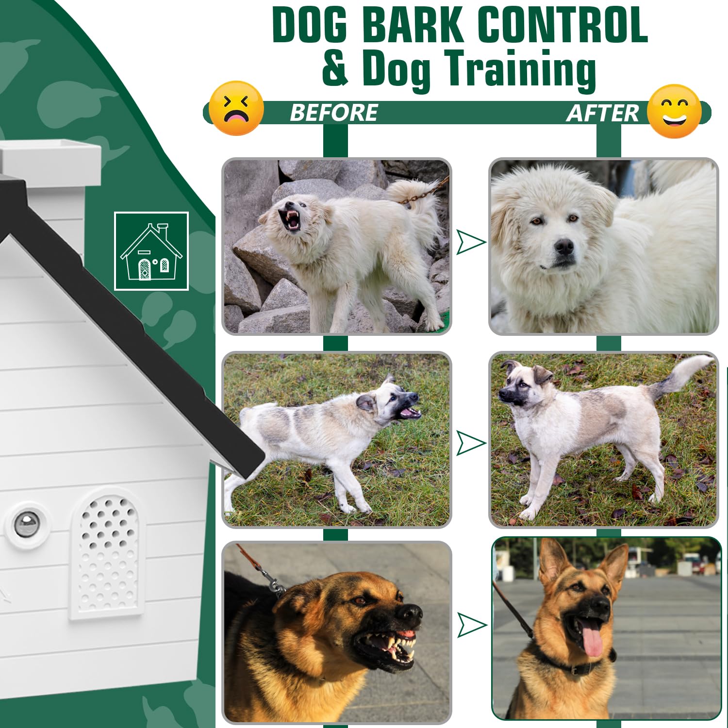 GIANAC Anti Barking Device, Ultrasonic Dog Bark Deterrent Devices, Bark Box, 50 Ft. Dog Barking Control Device Indoor Outdoor for Dogs Training & Behavior Aids