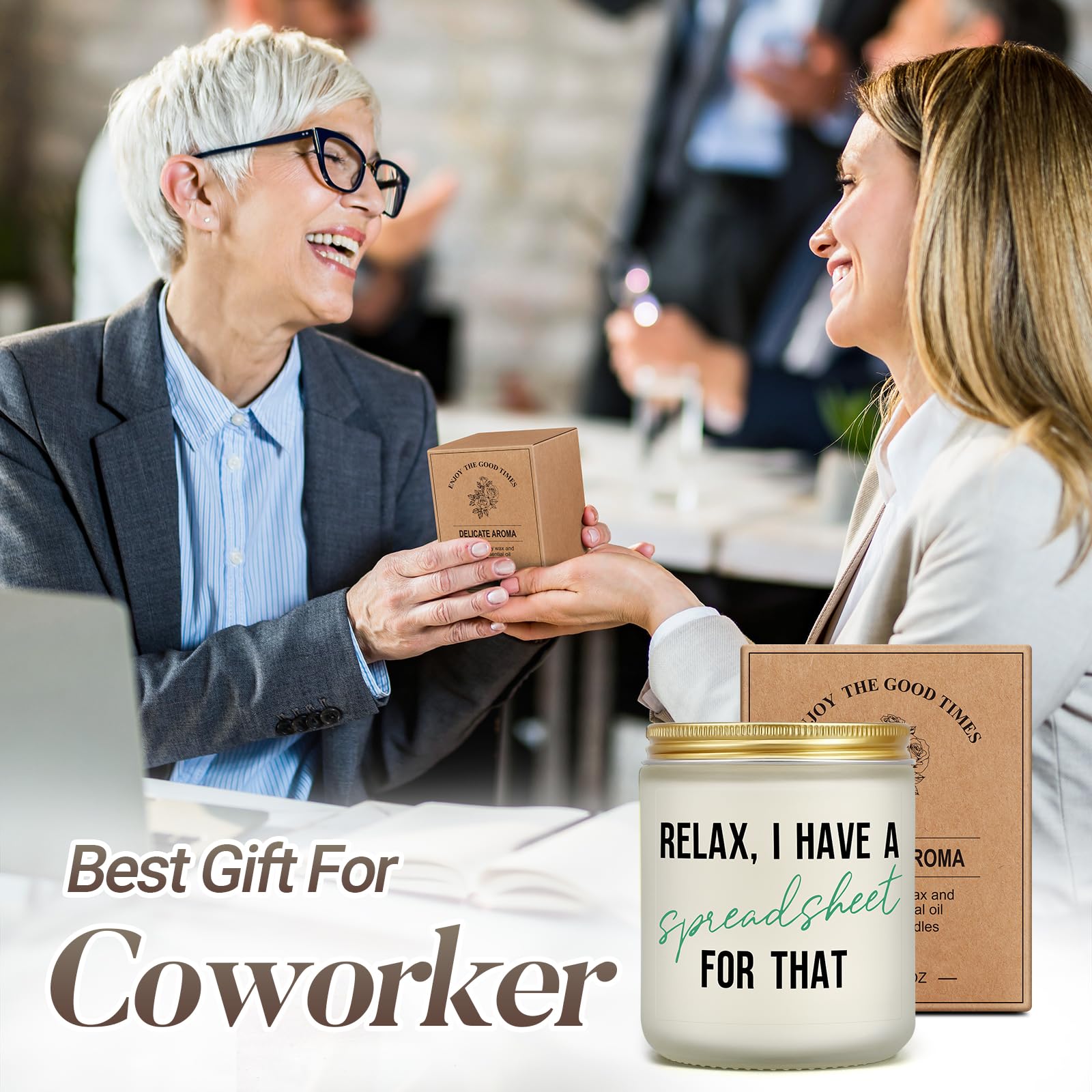 Coworker Candle Gift for Women Men, Funny Leaving, Going Away, Farewell, Goodbye Gifts for Coworkers, Friendship Birthday Gift Ideas for Coworkers, Work friends, Boss - Soy Wax Lavender Scented Candle