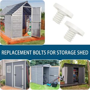 8 Pcs Storage Shed Bolts for Suncast/Craftsmen Resin Storage Shed Replacement Bolts (White)