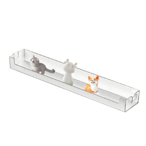 Wall Clear Shelves - Wall Acrylic Shelf | Acrylic Floating Shelves | Clear Bathroom Wall Shelf Floating Shelves for Wall | Acrylic Wall Ledge Shelf for Bathroom | Bedroom | Living Room and Kitchen