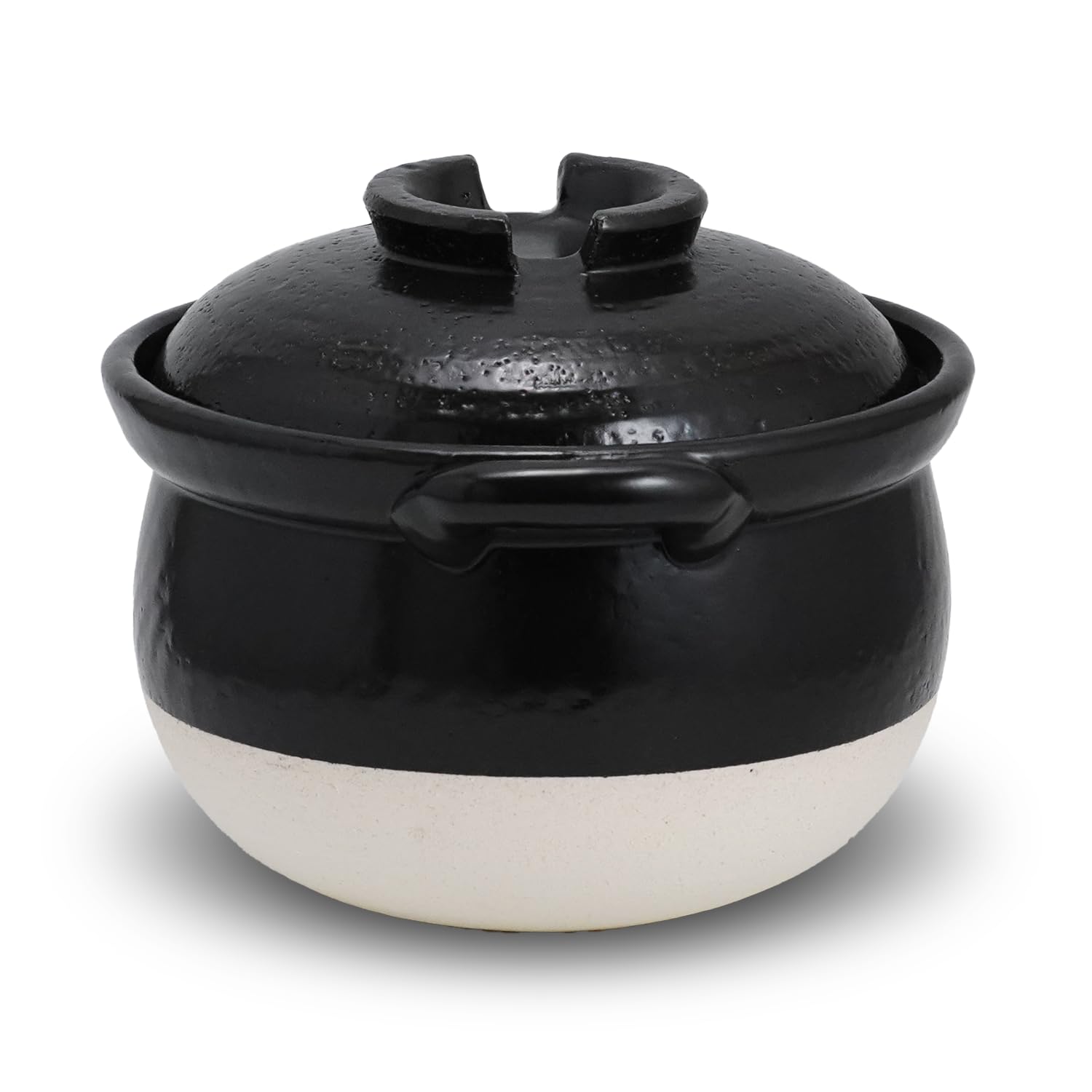 Banko-Yaki Fluffy Rice Pot, Earthenware Rice Cooker with inner lid Measuring Cup and Paddle, Traditional Japanese Donabe for Evenly Cooked Rice, Mixed Rice, and Porridge (3-Gou/Serves 3 to 5 people)