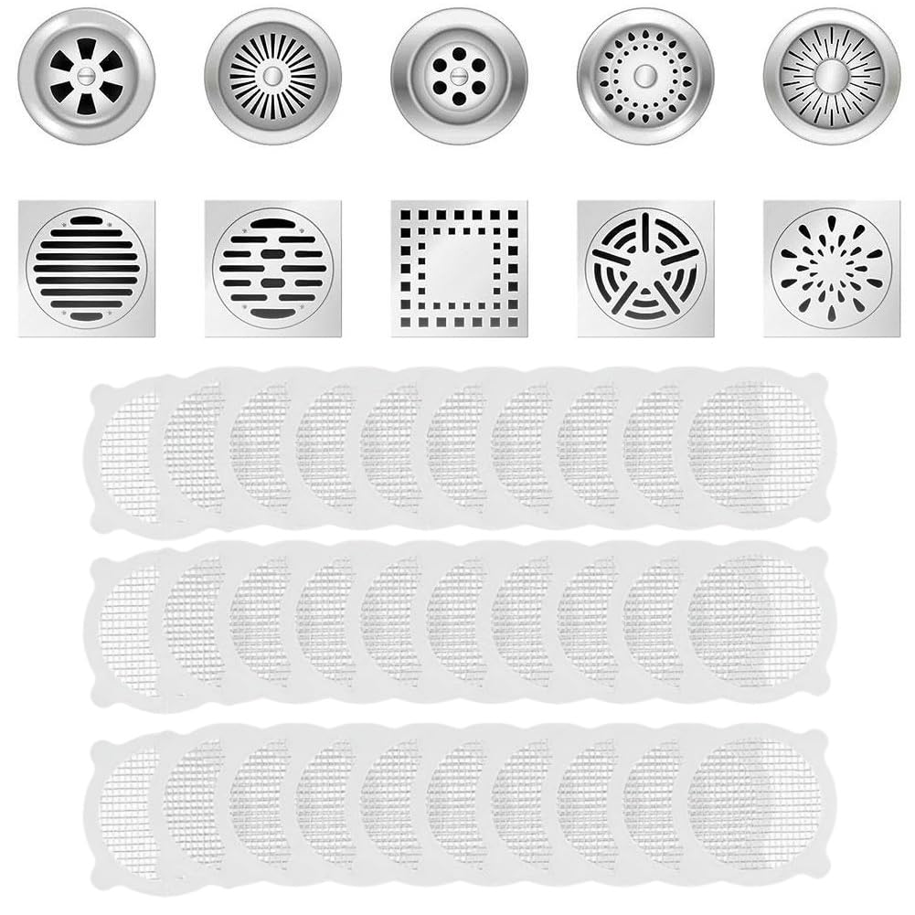 Disposable Shower Drain Hair Catchers,2024 Newest Disposable Filter Patches,Bathtub Drain Hair Catchers,for Shower Kitchen Bathroom,Kitchen Filter Strainer Stopper Disposable Drain Cover