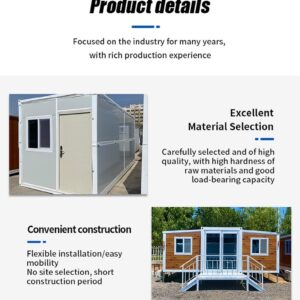 Modular Container Homes - Prefabricated Tiny Home with Customizable Bathroom, Kitchen, Living Room & Bedroom - Ideal Mobile Home for Adults