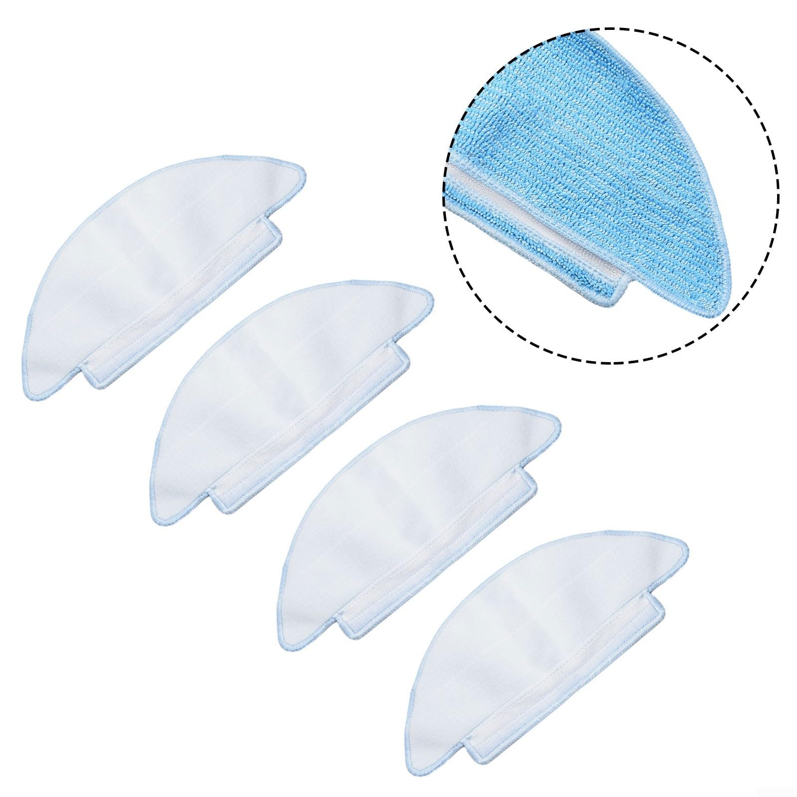 Replacement Vacuum Mop Cloth Pads For Tikom L9000, for Lubluelu SFor L60D,SFor L61 Robot Washable Cleaning Cloth(4 PACK)