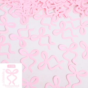 Pink Bow Confetti - She's Tying The Knot Bachelorette Party Confetti,Bow Bridal Shower Decorations,Tying The Knot Bridal Shower