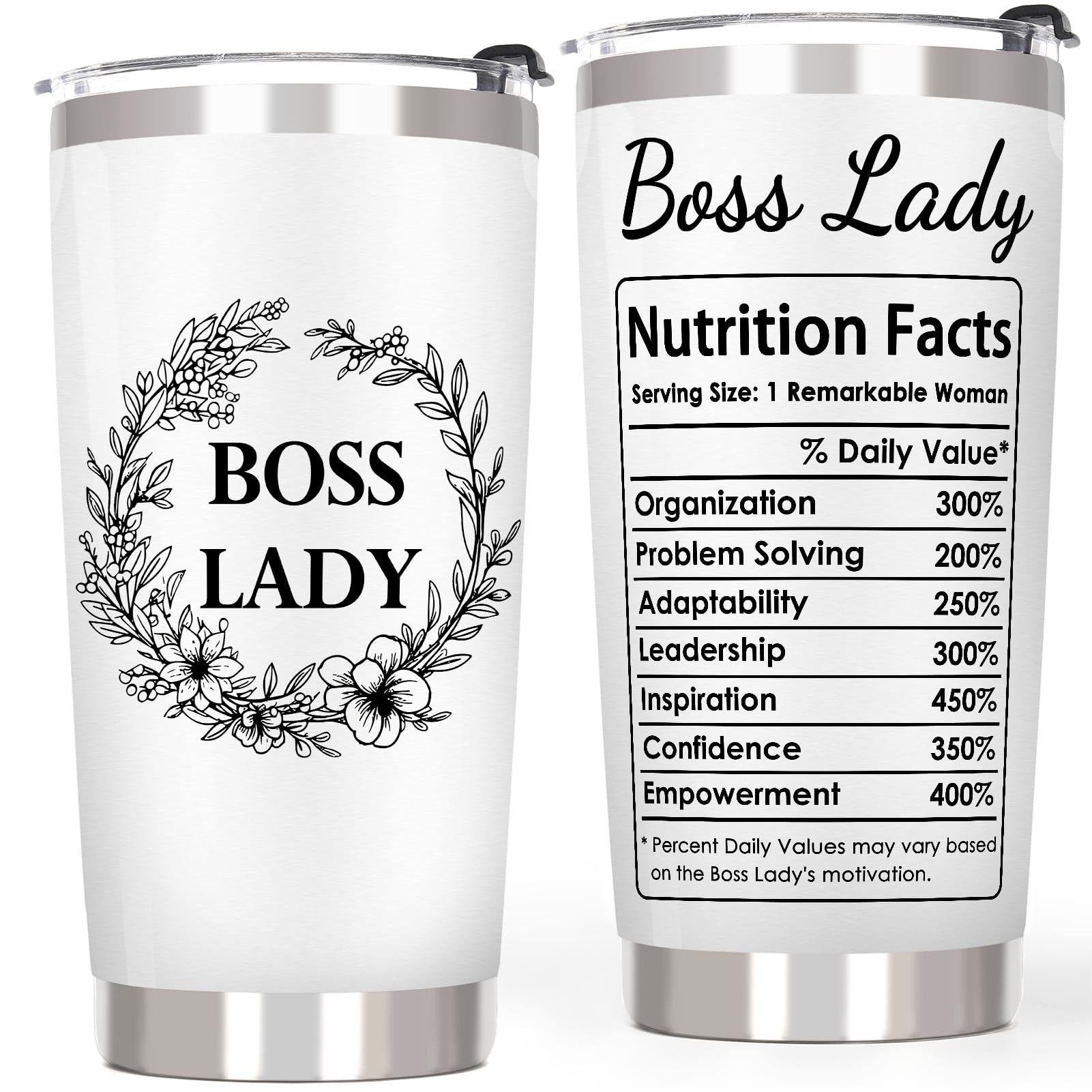 Breezy Valley Boss Gifts for Women, Boss Lady Gifts, Boss Christmas Gift for Women Tumbler - Thank You Gifts for Boss Lady, Female Boss Birthday Gifts, Best Boss Lady Tumbler 20oz