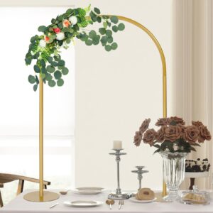 nolencia gold centerpieces table decorations metal arch flowers balloon stand for wedding, 36" tall 24" length wedding centerpieces frame with rounded top for t-stage reception party fiesta