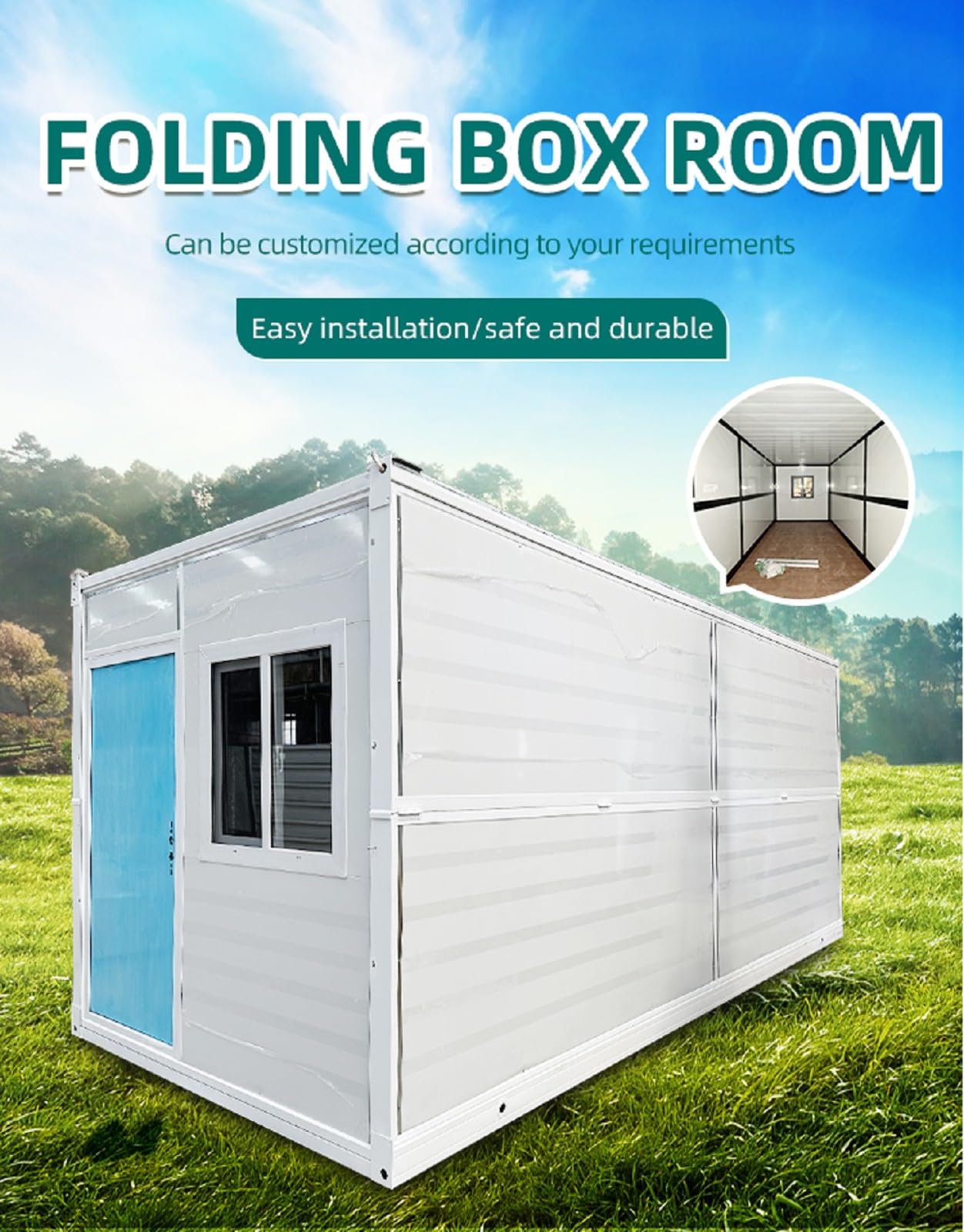 Modular Prefabricated Container Home - Customizable Tiny Home with Bathroom, Kitchen, Living Room & Bedroom - Mobile Home Solution for Adults - Ideal Tiny Homes to Live in