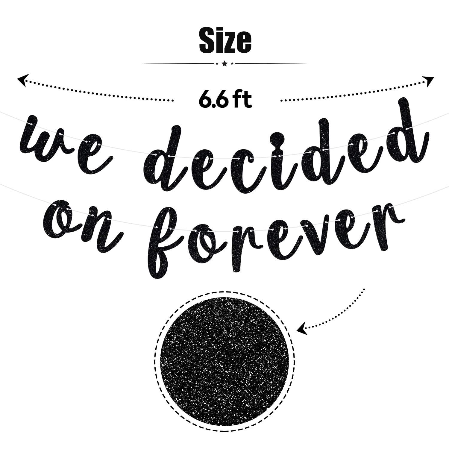 We Decided on Forever Banner, Sweet Engagement Bridal Shower Party Decorations, Future Mr&Mrs/Just Engaged, Newly Engaged Couple Engagement Wedding Party Decoration Supplies