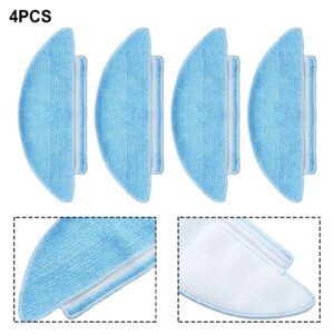 Replacement Vacuum Mop Cloth Pads For Tikom L9000, for Lubluelu SFor L60D,SFor L61 Robot Washable Cleaning Cloth(4 PACK)