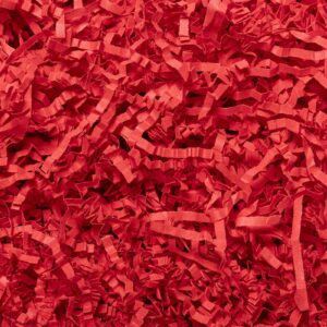 mefleet 1 lb crinkle cut paper shred filler red crinkle paper shredded paper for gift box - gift basket filler - gift box stuffing for christmas xmas holiday packaging wrapping