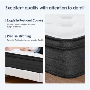 SogesSleep Queen Mattress 12 Inch Hybrid Mattress with Gel Memory Foam - Pressure Relief, CertiPUR-US & Fiberglass Free - Medium Firm Bed Mattress for Optimal Cooling and Comfort