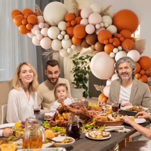 147pcs Fall Balloon Arch Kit Thanksgiving Balloon Arch Fall Boho Balloon Garland Kit with Burnt Orange Balloons for Wedding Thanksgiving Baby Shower Fall Birthday Party Decorations