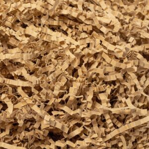 mefleet crinkle cut paper shred filler 2 lb brown crinkle paper shredded paper for gift box - gift basket filler - kraft gift box stuffing for christmas holiday packaging wrapping