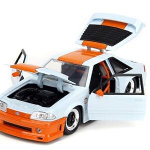 Bigtime Muscle 1:24 1989 Ford Mustang Gulf Die-Cast Car, Toys for Kids and Adults(Blue)