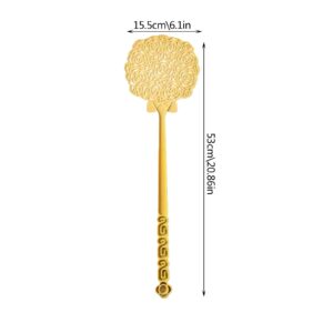 LUNCHS Fly Swatter Flower Shape 2 Pcs Exquisite Handle, can be Hung to Save Space Suitable for Neighbors and Friends(Yellow)