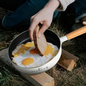 VIVIDCOOKWARE Nonstick Ceramic Frying Pan Skillet, 8-Inch Omelet Pan, Healthy Non Toxic Chef Pan, Compatible Egg Pan with Heat Resistant Handle, PFAS-Free