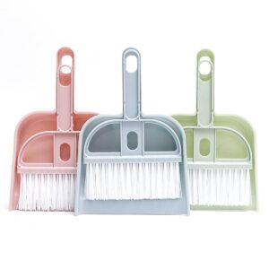 mini brush and dustpan set, mini cleaning brush small broom dustpans set desktop sweeper garbage cleaning shovel(3pcs/set)