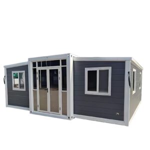 foldable prefab container home - modular tiny home with customizable bedrooms, bathrooms, kitchen, and living area | ideal mobile home for adults