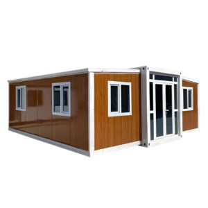 Tiny House, Waterproof Prefab Luxury Villa, Expandable Container House, Prefabricated Portable Mobile Tiny Home, 2 Bed 1 Bath, Living & Kitchen (1)