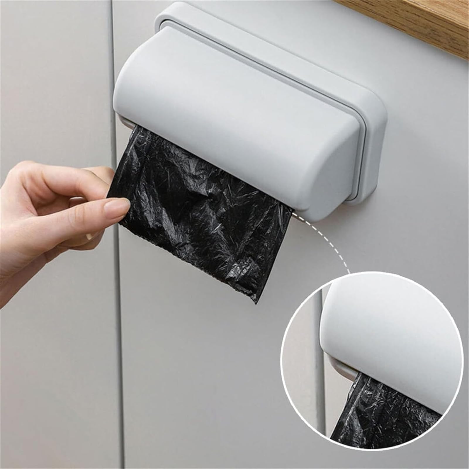 Small Bin Liner Kit, Fine Liner Trash Bags Dispenser, Garbage Bag Dispenser for Inside Trash Can, For Kitchen, Bathroom And Toilet (C)